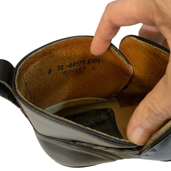 Boulet Boots | Shoes | Vintage Boulet Mens 8 Western Ankle Boot Black ...